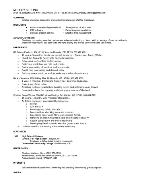 Melissa Resume | PDF