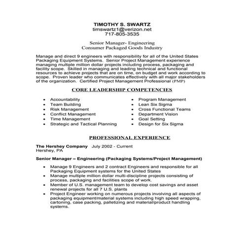 Tim Swartz Resume | DOC
