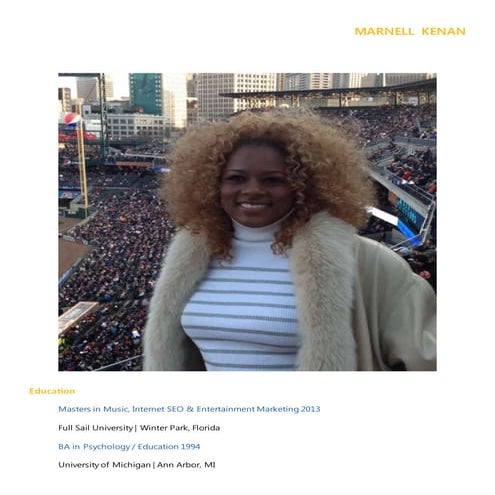 Marnell Kenan Artist CV 2016 | DOCX