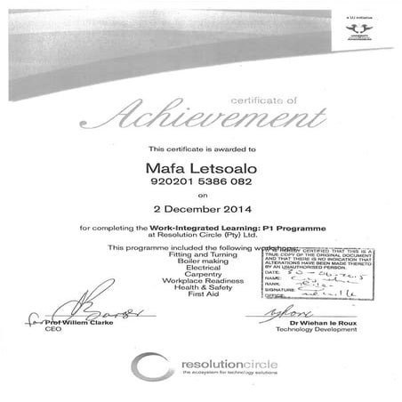 P1 & P2 certificates | PDF