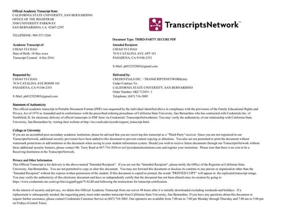 CTU Transcript | PDF