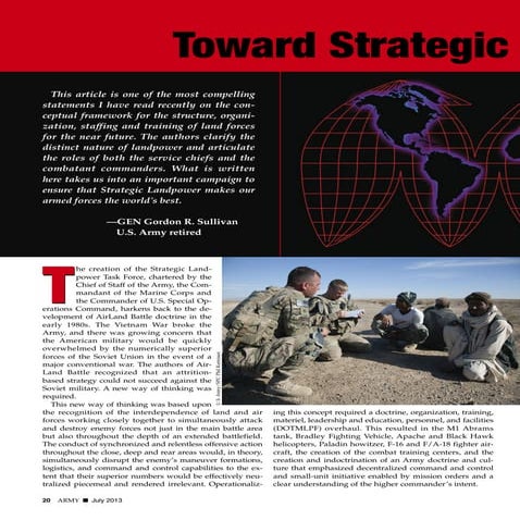 Toward Strategic Landpower | PDF