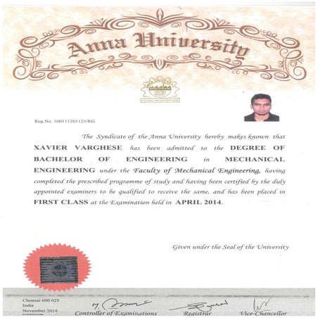 DEGREE CERTIFICATE ATTESTED | PDF