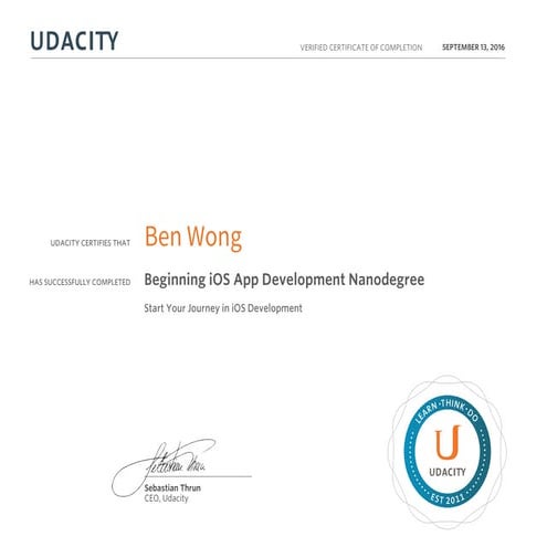 Udacity CERTIFICATE | PDF