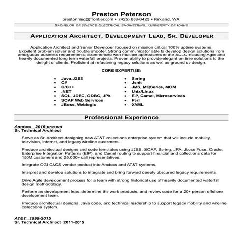 Preston Peterson Resume January 2017 | DOC | Programming Languages | Computing