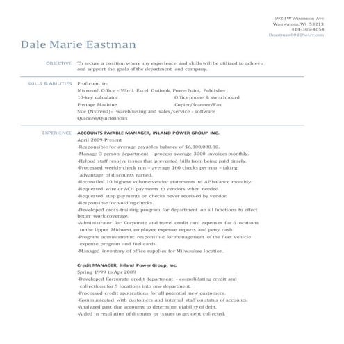 Eastman Resume | PDF