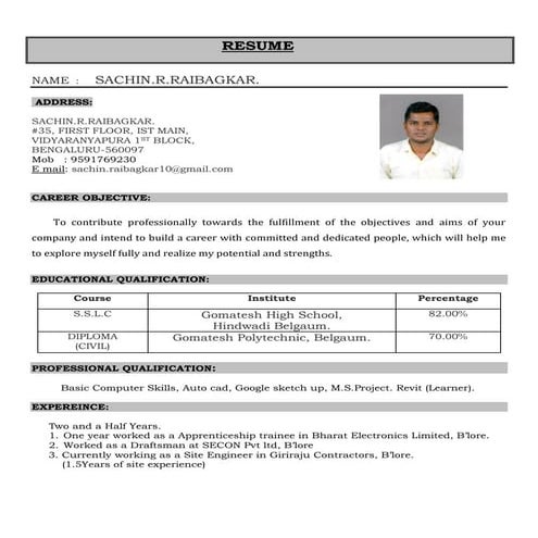 Sachin Resume | PDF