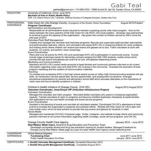 Resume - Kylie Vogel (Purdue Univ.) | PDF