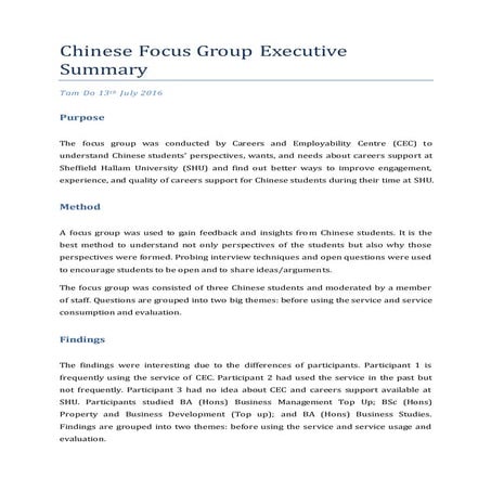 Chinese Focus Group Report | DOCX