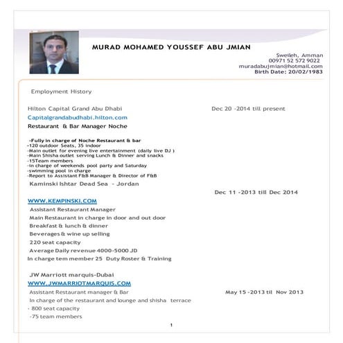 CV Murad jmian(1) - Copy | PDF