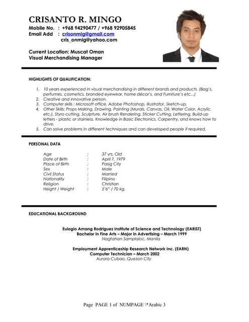 Olpindo Jerick U Resume | PDF