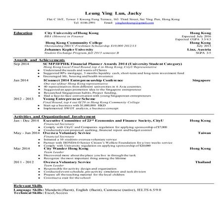 CV Leung Ying Lun | DOCX