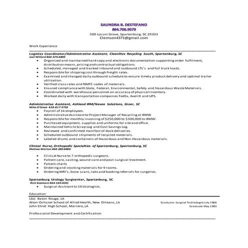 Saundra Marie DeStefano Resume (2) | DOCX