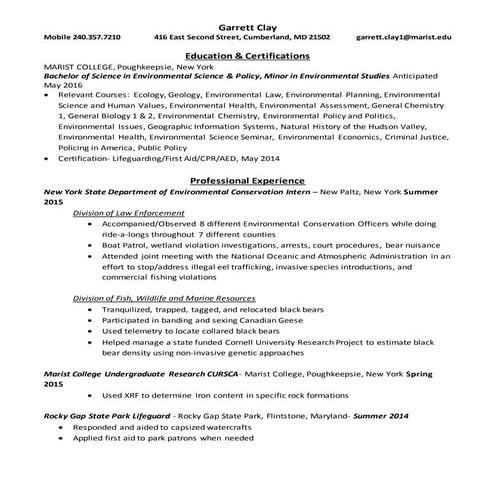 Joe's Resume | DOCX