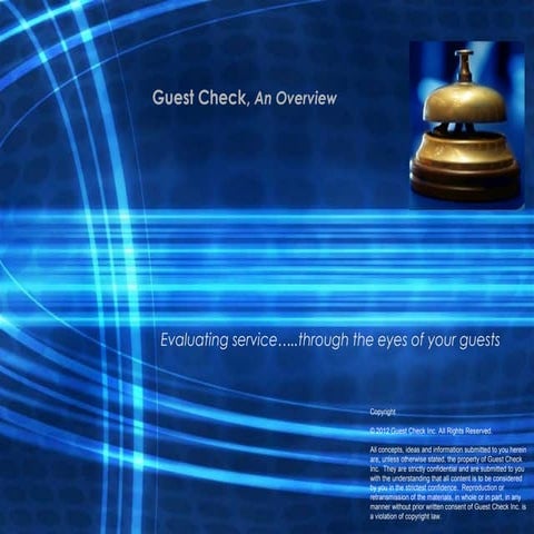 Guest Check Overview | PPT | Hospitality Industry | Industries