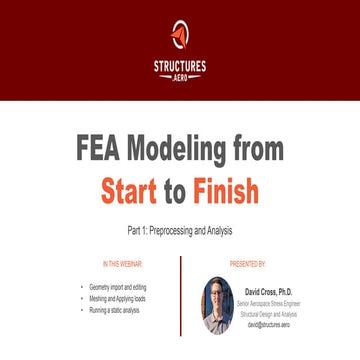 Fea Modeling from Start to Finish Webinar Slides | PPTX