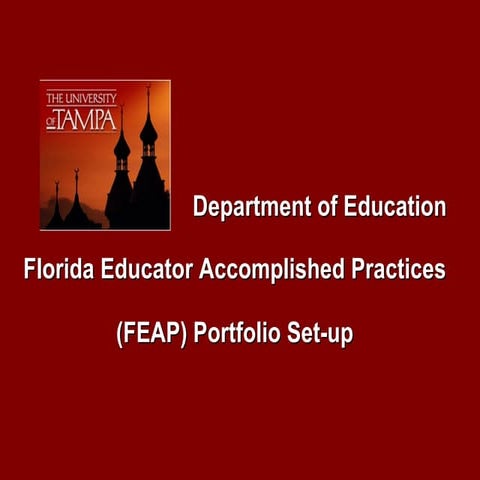 FEAP Portfolio Set-up | PPT