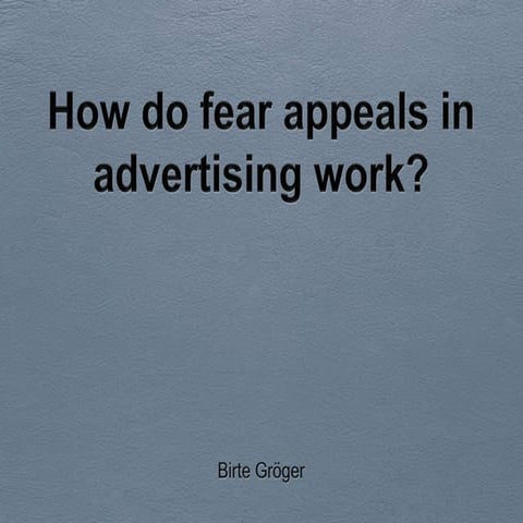 Scare Tactics Advertising