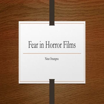 Fear in horror films | PPT