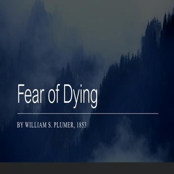 Fear of dying original | PDF