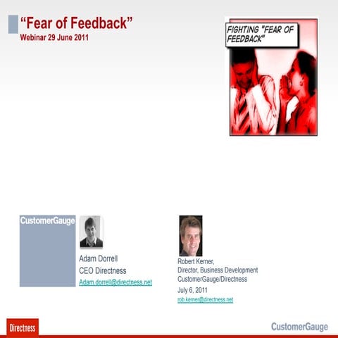 Fighting the Fear of Feedback: CustomerGauge webinar | PDF
