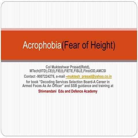Acrophobia (Fear of height ) 2.0 | PPTX