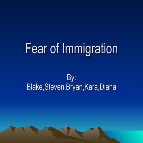 Fear Of Immigration | PPT | Debated Sensitive Social Issues | Sensitive ...