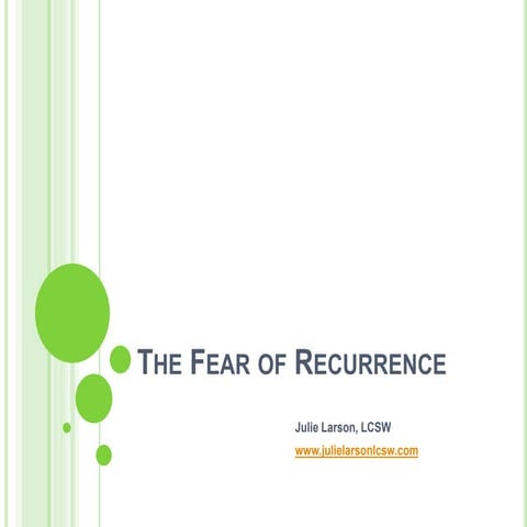 Fear of Recurrence | PPT