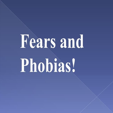 Fears and Phobias for Students | PPTX