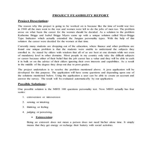 Feasibility report | PDF