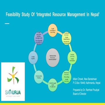 Feasibility Study of ‘INTEGRATED RESOURCE MANAGEMENT in Nepal’ | PPT