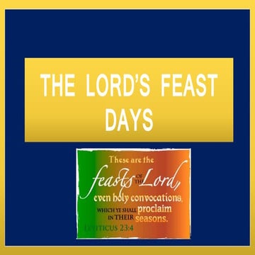 Feast Days | PPTX