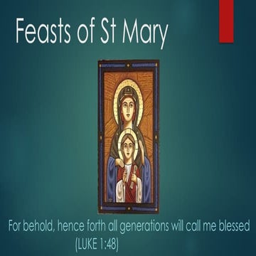 Feasts of St Mary.for sunday school kids | PPT