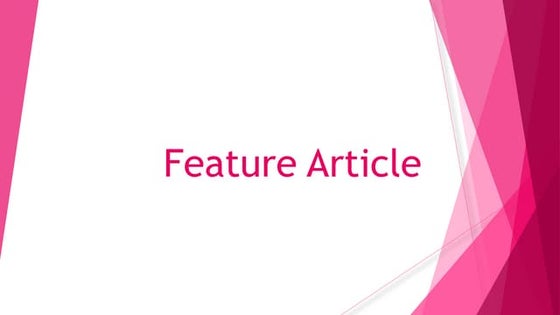 Feature article | PPT