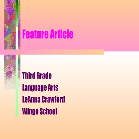 Feature article (language arts) | PPT