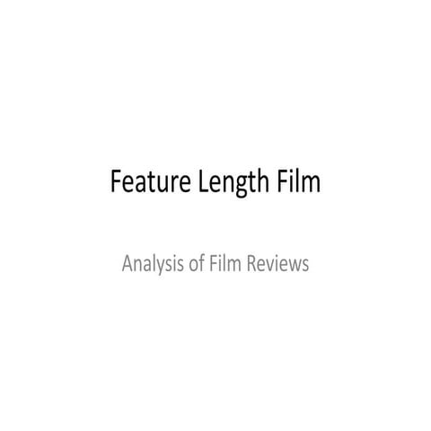 Feature length film | PPTX