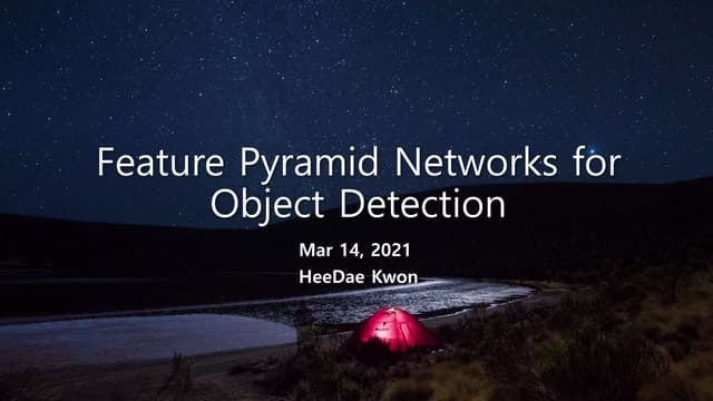 Feature Pyramid Networks For Object Detection Ppt