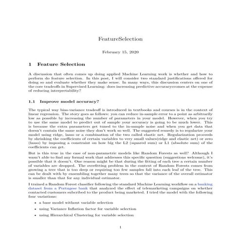 Feature selection | PDF