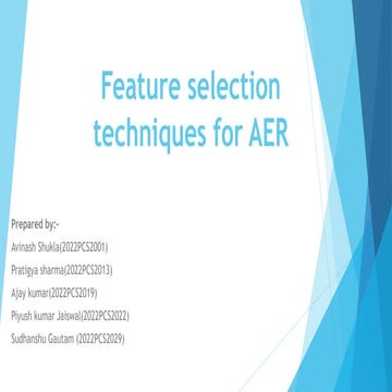 Feature selection techniques for AER.pptx