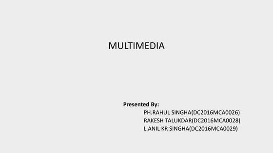 Multimedia and ICT | PPTX