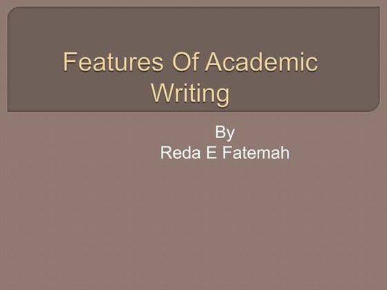Introduction to Academic writing | PPTX