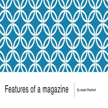 Features of a magazine | ODP