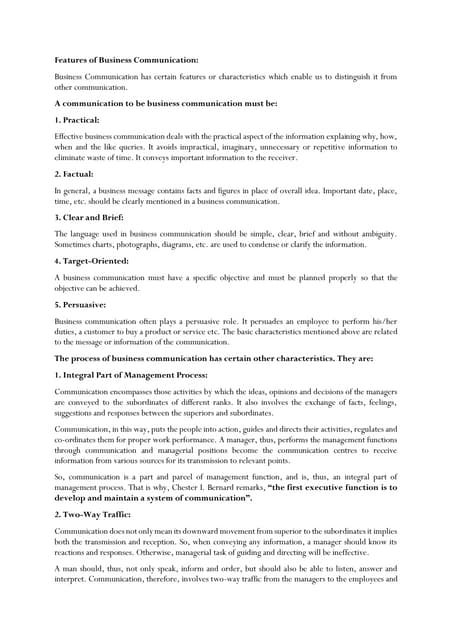 Business communication bba semester 1 notes | PPTX