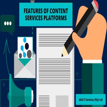 Content Service Platforms And Their Features | PPTX