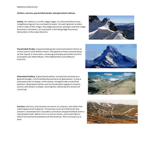 Features of Glaciers | PDF