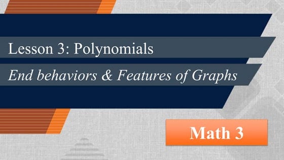 Graphing polynomial functions | PPT