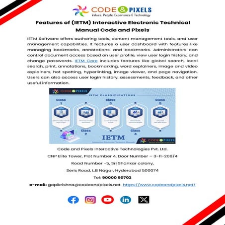 Features of IETM Interactive Electronic Technical Manual Code and Pixels | PDF