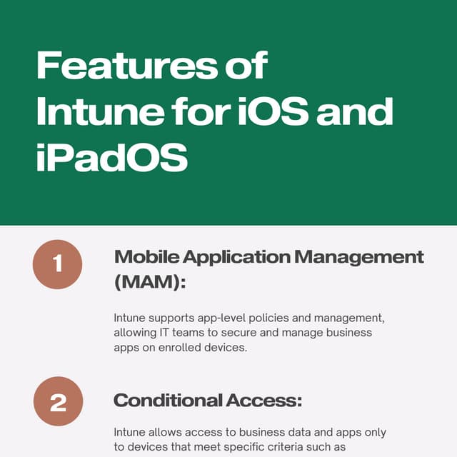 Intune's 5 Features for iOS and iPadOS: Advantages | PDF