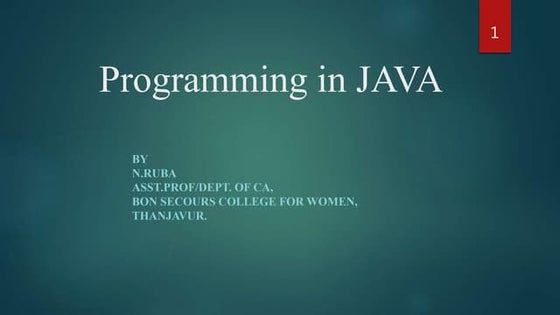 Introduction To Java Programming Language Ppt 9419