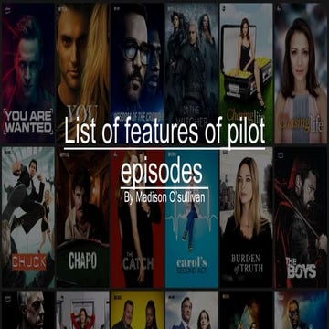 FEATURES OF PILOT EPISODE RESEARCH POWERP | PPTX | Television | Entertainment